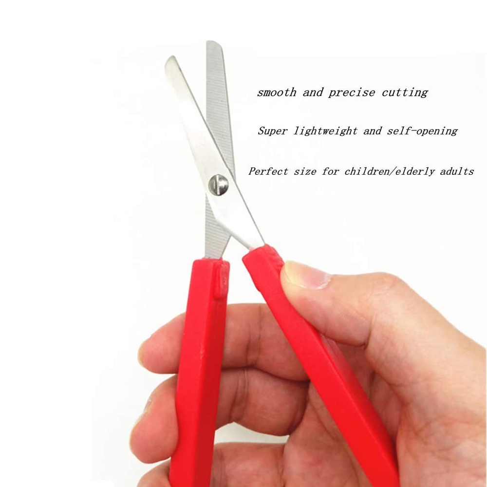 8Inches Colorful Grip Scissors Loop Scissors Handle Self-Opening ...