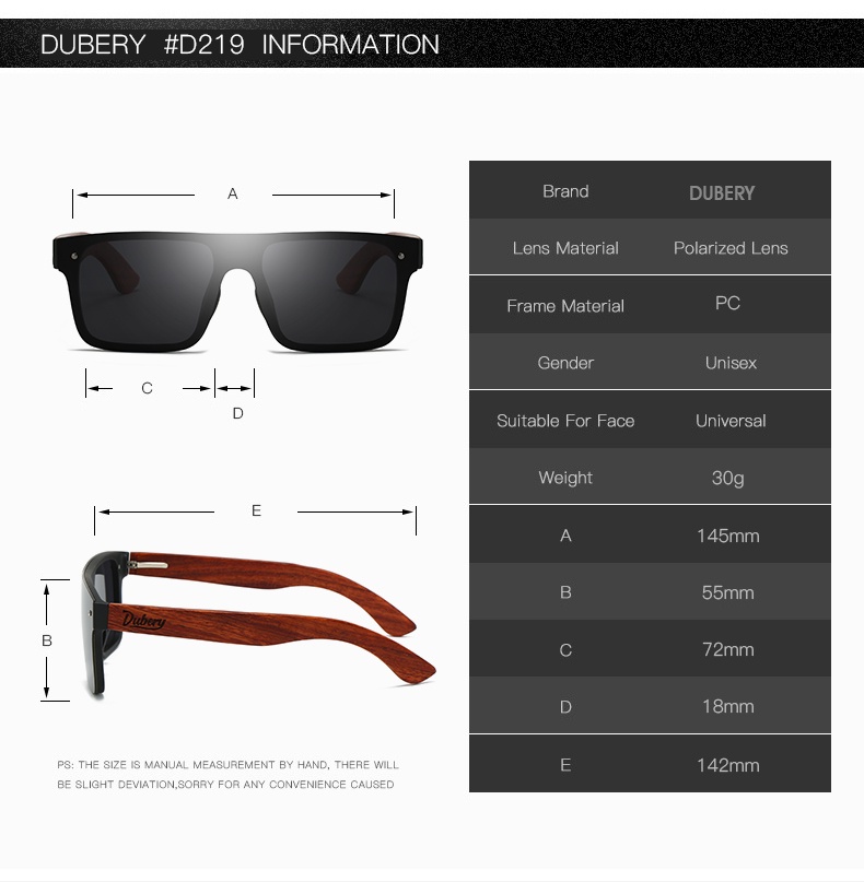DUBERY Bamboo Frame Polarized Sunglasses | Shopee Philippines