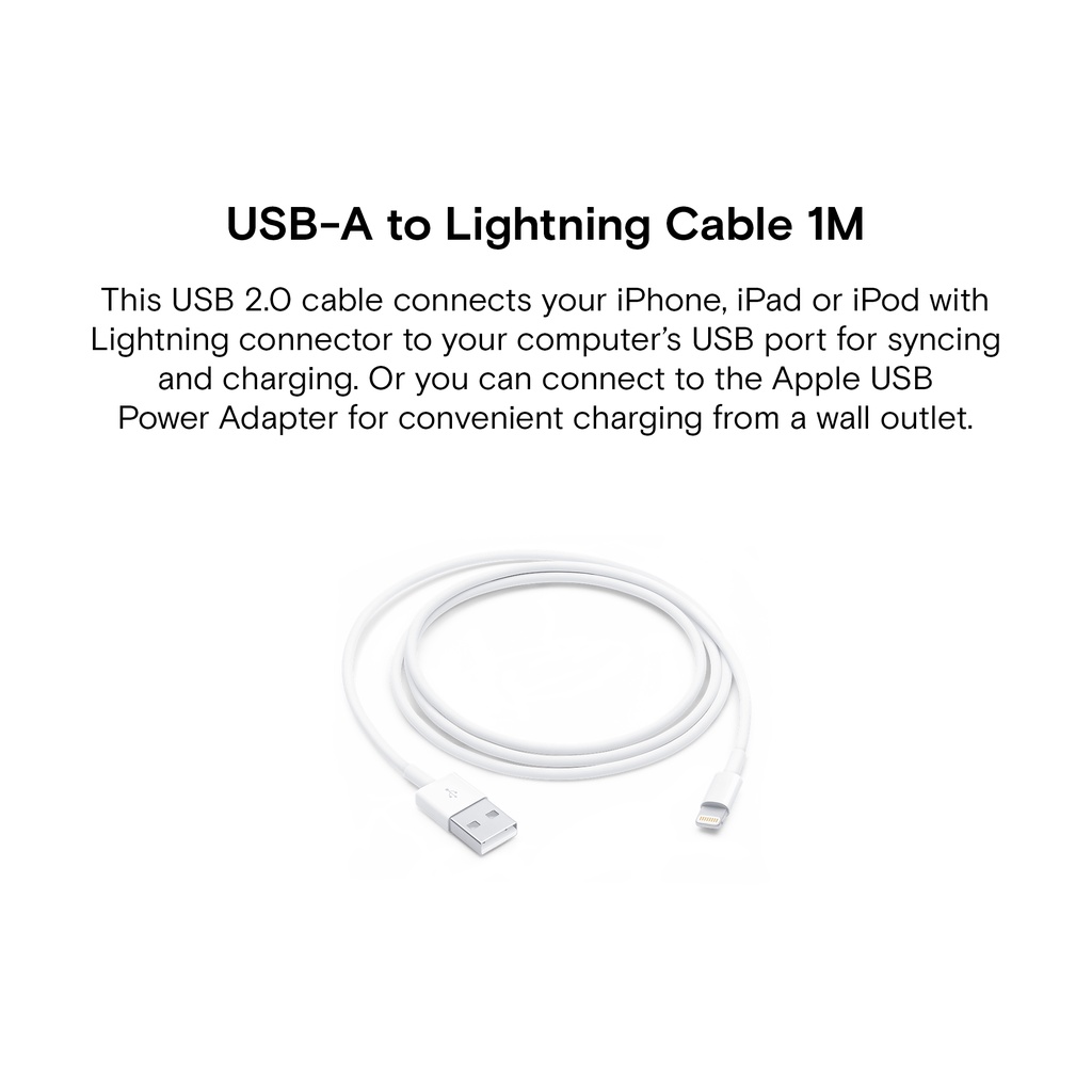Apple USB-A to Lightning Cable | Shopee Philippines