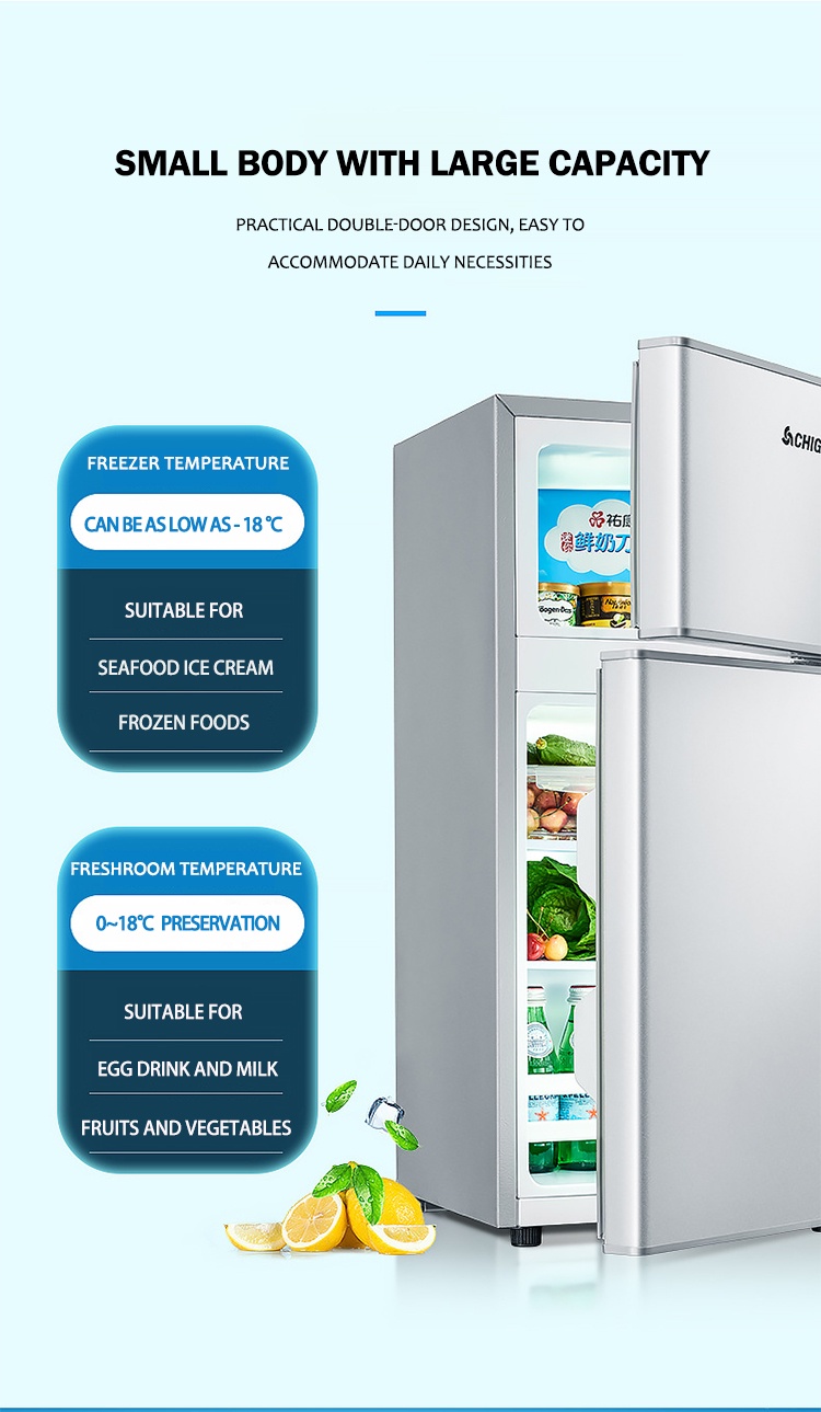 HANATEK Refrigerator With Freezer HD Inverter 2-Door Small Refrigerator ...