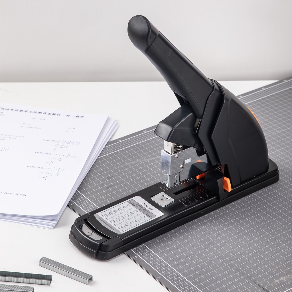 Deli 120 Sheets Heavy Duty Stapler For Book Binding Gun Tacker Large ...