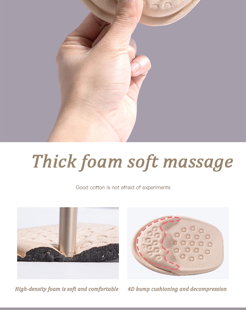 1pair Shoe Sole Pad, Half Yard Shoe Pad, Shoe Insole For Shoes Forefoot Anti-Slip Insole Pad ...