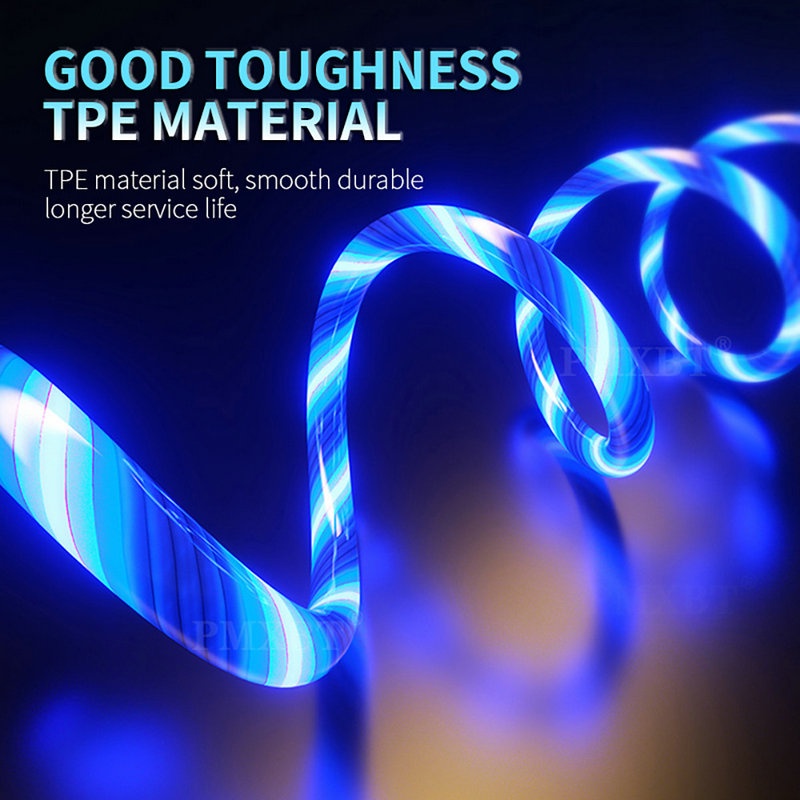 Streamer Light USB Cable LED Flowing Light Fast Charging Cable Car ...