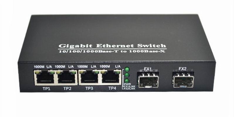 Gigabit Network SFP Fiber switch 1000Mbps SFP media converter Ethernet ...