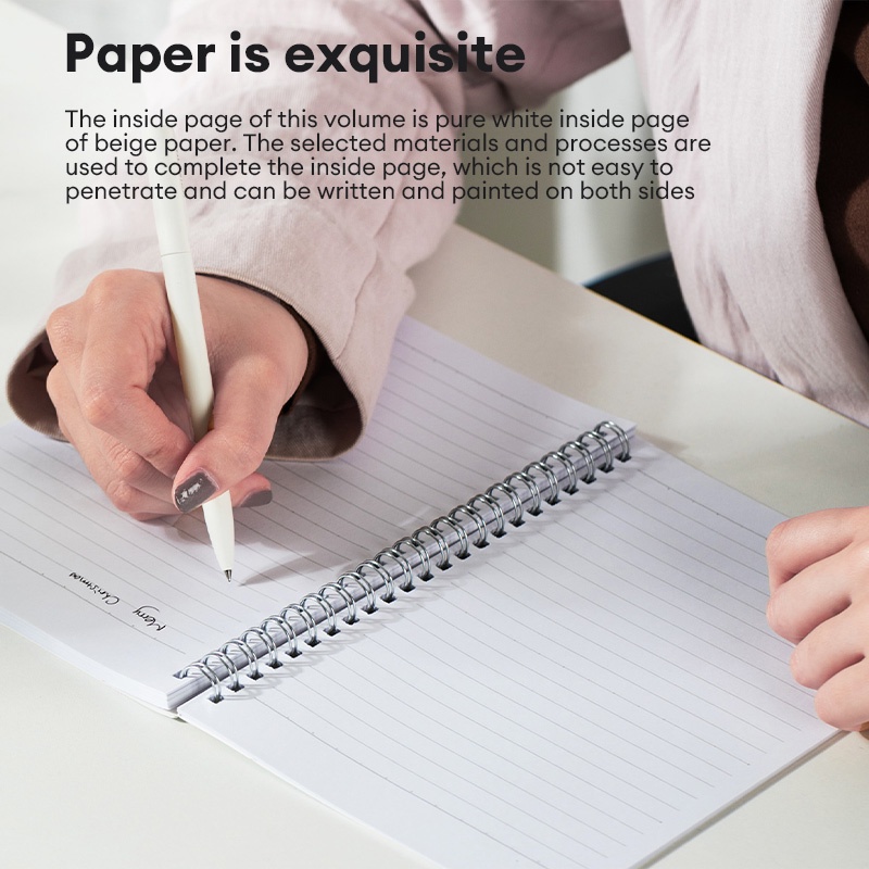 Deli A5 Spring Spiral Notebooks Binder Writing Notepad 70g/60 Sheets ...