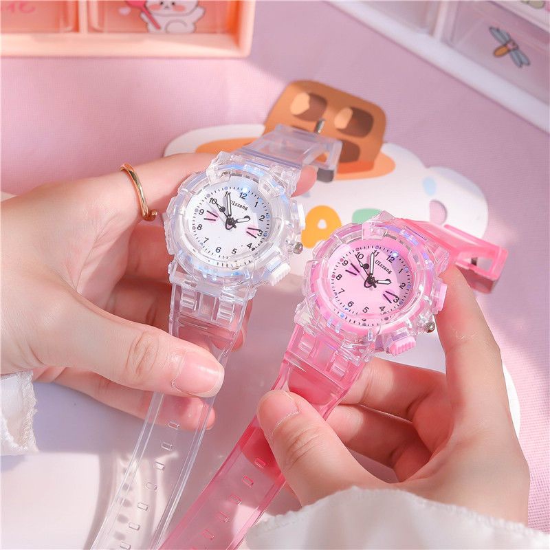 【Gift Set】Transparent Watch for Kids Girls Ins Style Student Simple ...