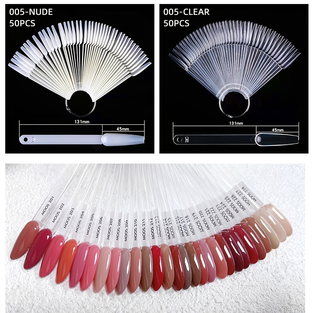 50 Count Nail Art Display Cards False Color Polish Showcase | Shopee ...