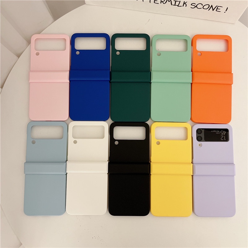 Macaron Matte Solid Color Case for Samsung Galaxy Z Flip 4 Z Flip 3 ...