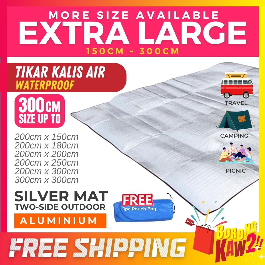 Aluminium Mat Camping Ground Sheet Camping Waterproof Groundsheet Tent ...