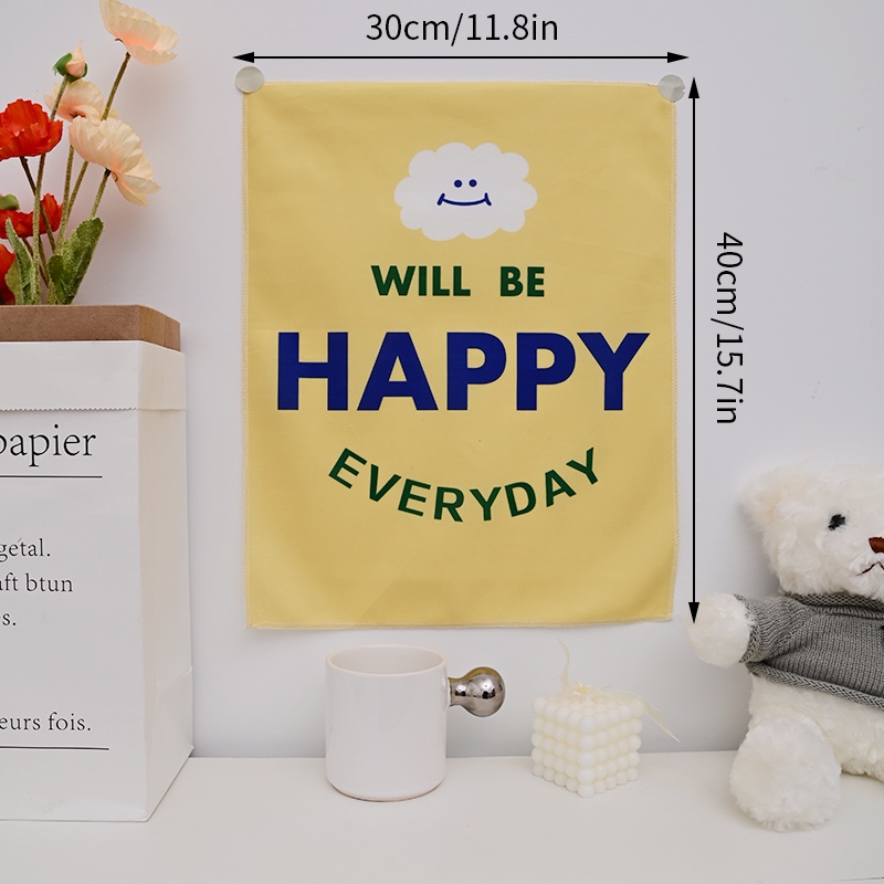 Cute Cartoon Wall Hanging Cloth Ins Wall Decor Mini Tapestry Wall Art ...