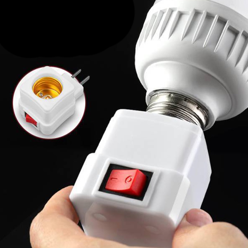 E27 Light Sockets Movable Screw Led Lamp Bulb Holder With Switch White ...