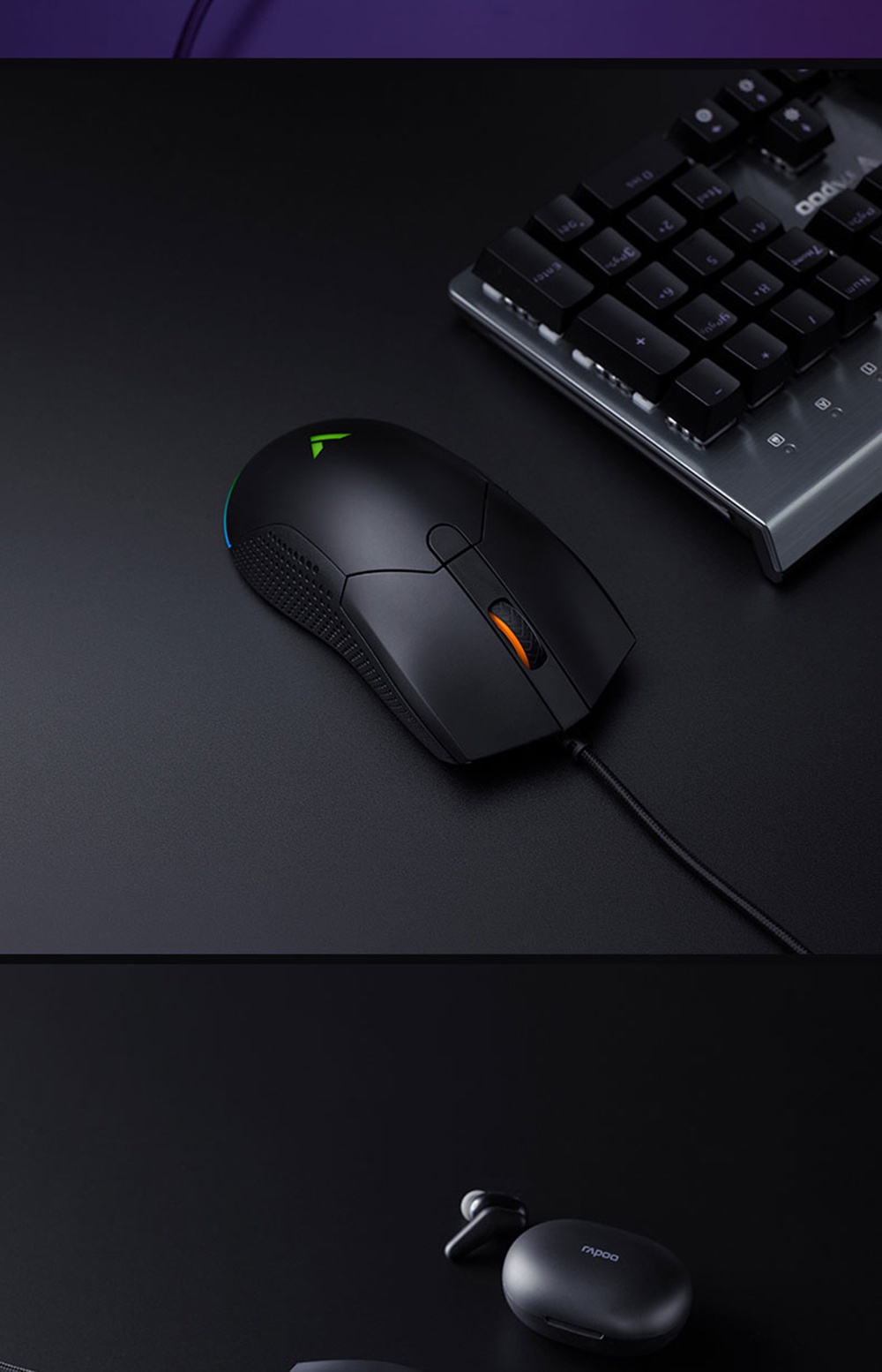 Rapoo V30 Gaming Mouse RGB Wired USB 16.8 millions RGB Backlight Mouse ...