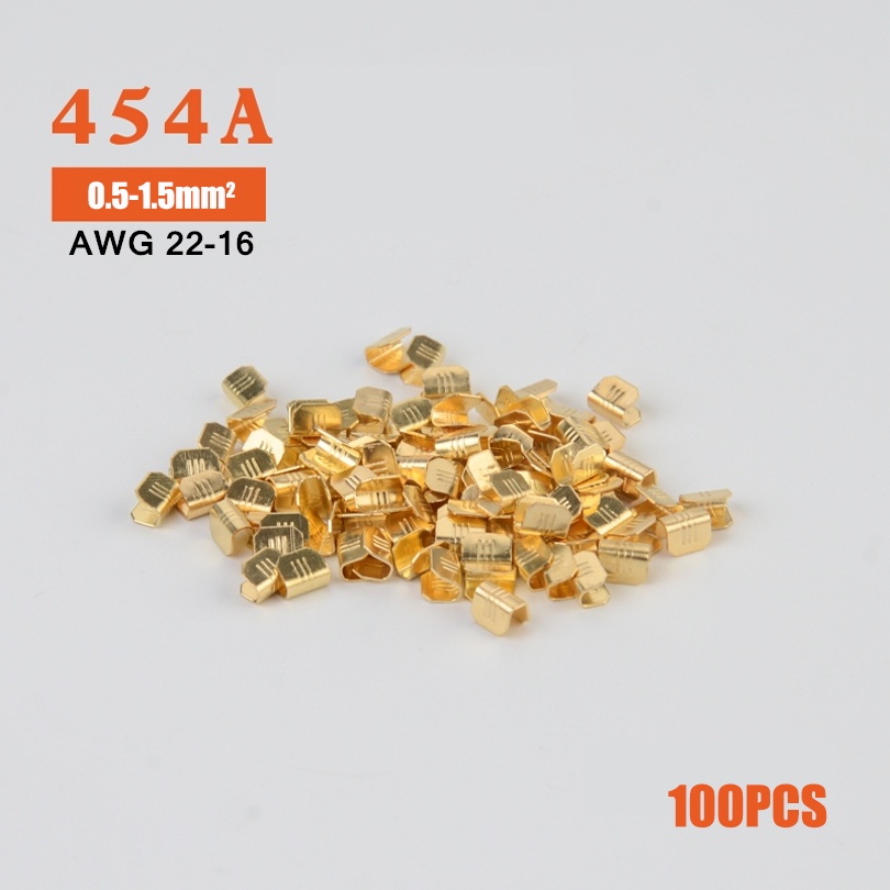 100Pcs U Shape Copper Ring Terminals Non-Insulated Car And Motorcycle ...
