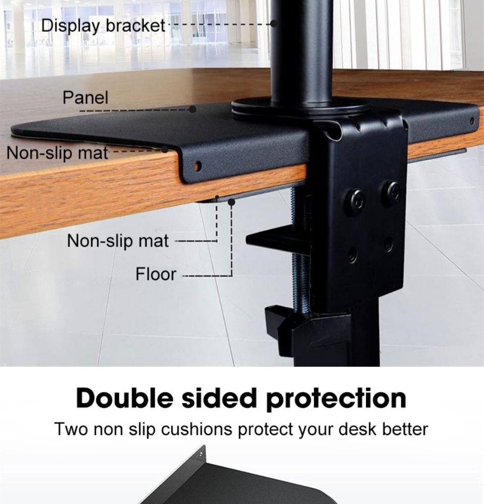 Monitor Arm Reinforcement Bracket, Reinforcement Plate, Mount Plate for ...