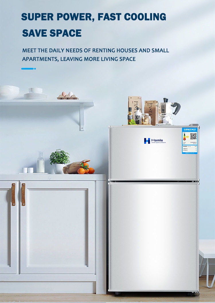 HANATEK Refrigerator With Freezer HD Inverter 2-Door Small Refrigerator ...