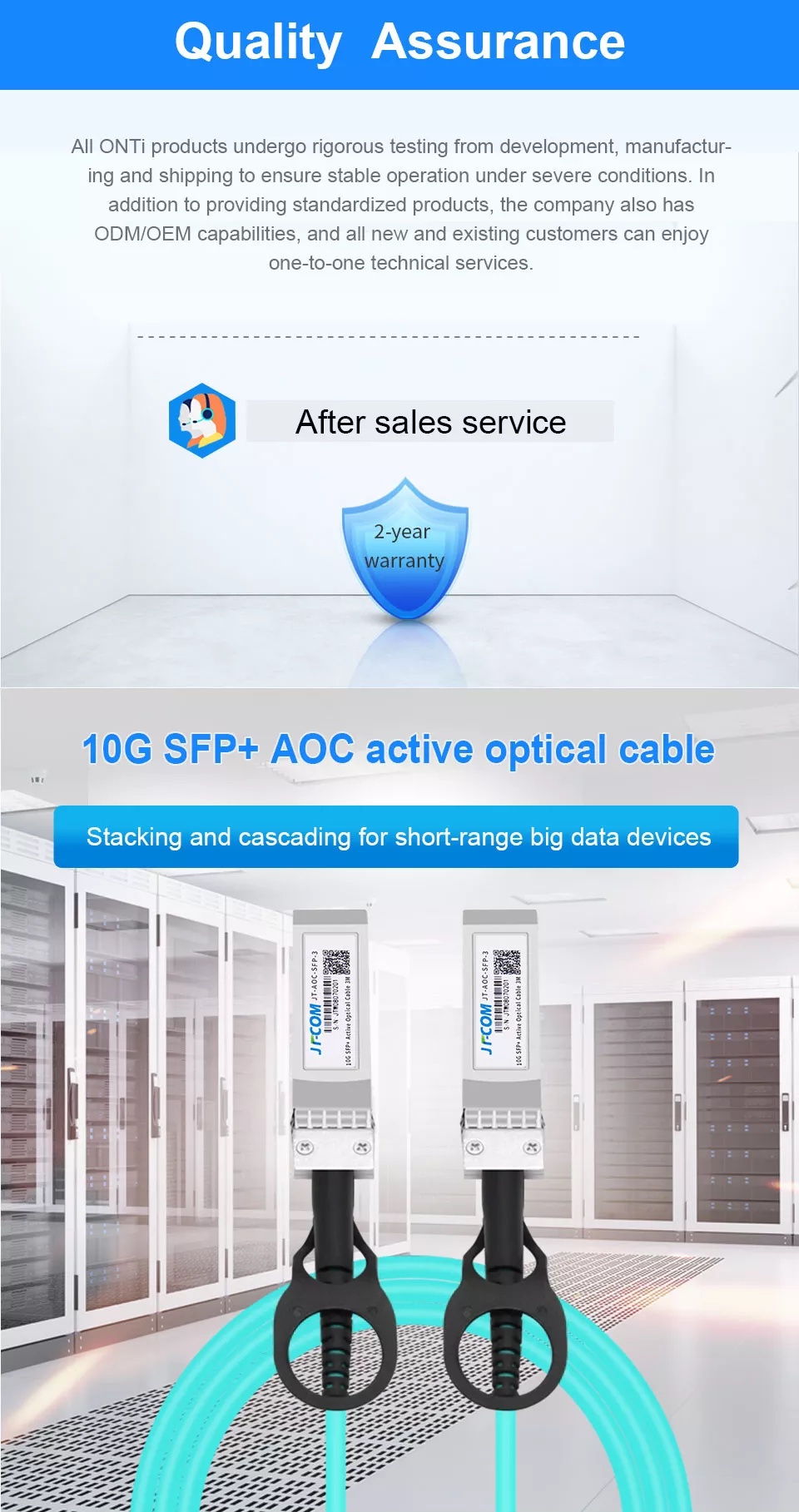 SFP+ 10Gb AOC cable 1m/3m/5m/10m/30m SFP Module 10G Active Optical ...