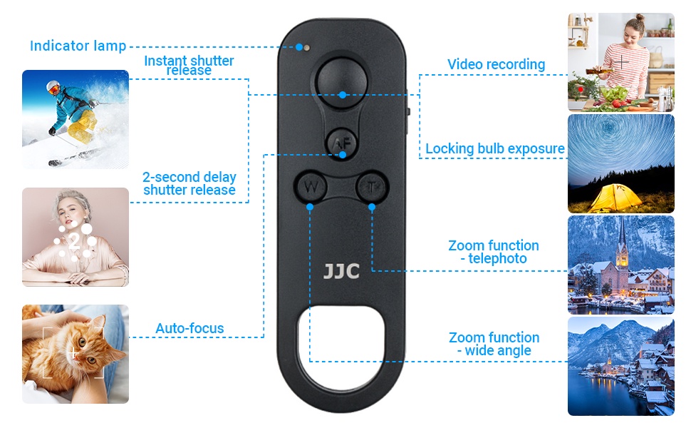 JJC Bluetooth Wireless Remote Control for Camera Canon EOS R50 R50V R10 R8 R7 R6 II R5 II R3 R1 ...
