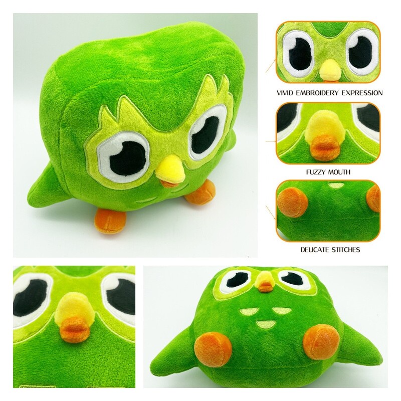 20cm Green Duolingo Owl Plush Toy Duo Plushie of Duo The Owl Cartoon ...