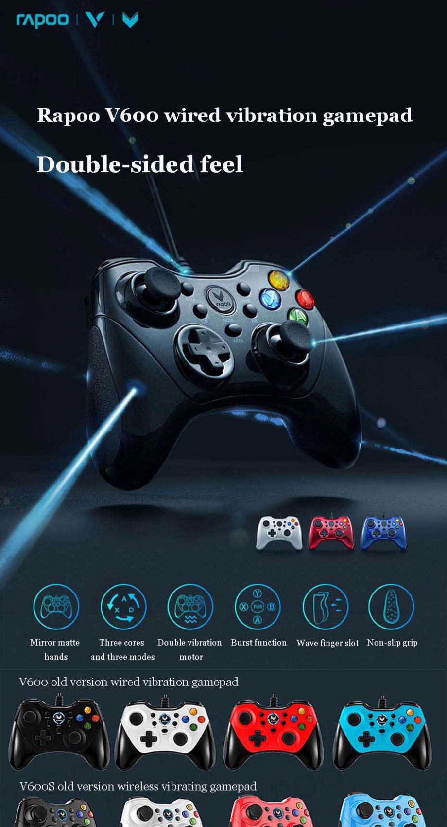 Rapoo V600S Universal gaming controller for Android smartphone ...