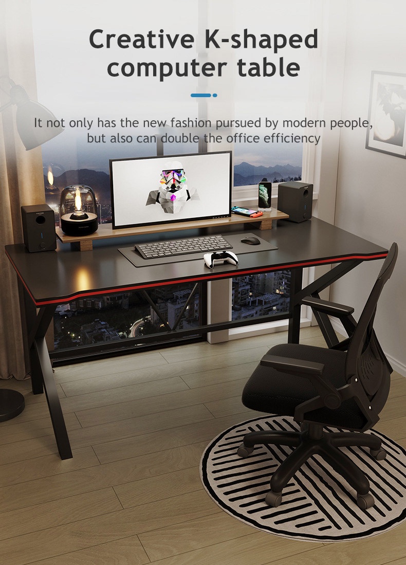 VOVOVA Gaming table 100/120/140cm computer set desk gaming desk table ...