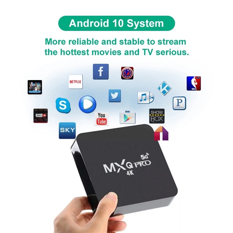 MXQ Pro 5g 4K smart TV box 16GB / 256gb WiFi Android 11.1 HD TV box smart set top box | Shopee ...