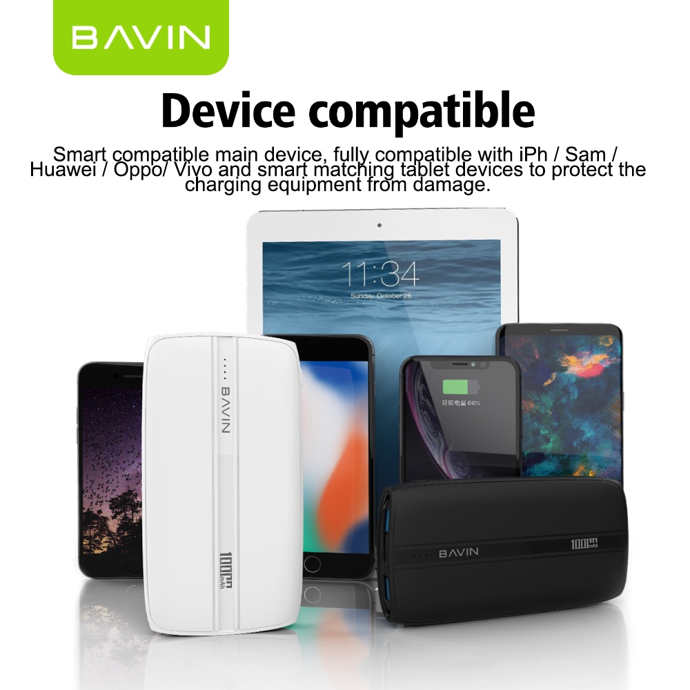 BAVIN PC087 10000mAh Slim Size Portable Power Bank W/ Micro Type-C ...
