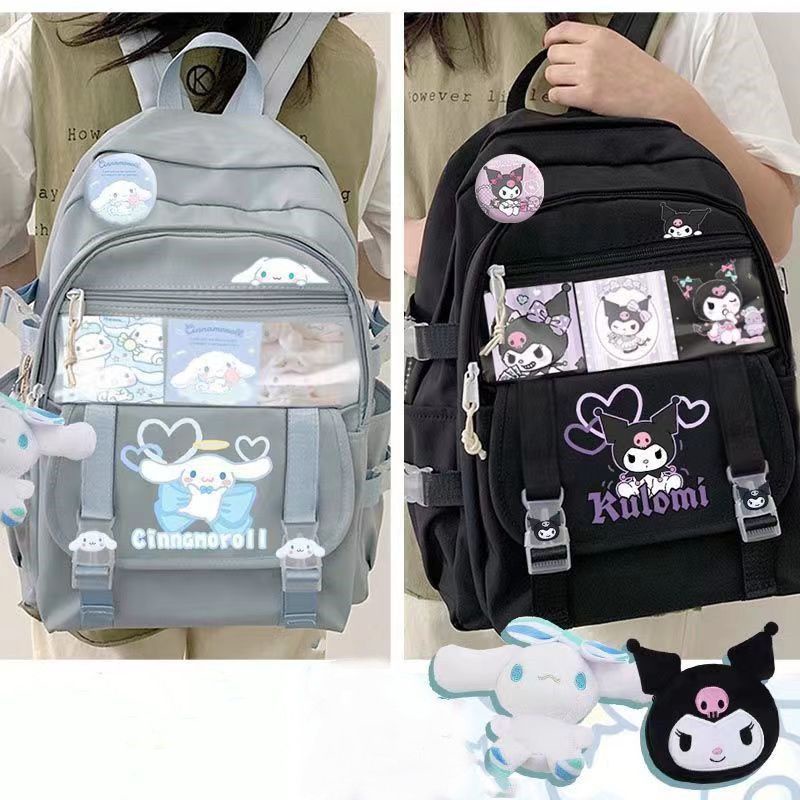 Cartoon Sanrio Backpacks Kawaii Kuromi Ins Waterproof Multi-Pocket ...