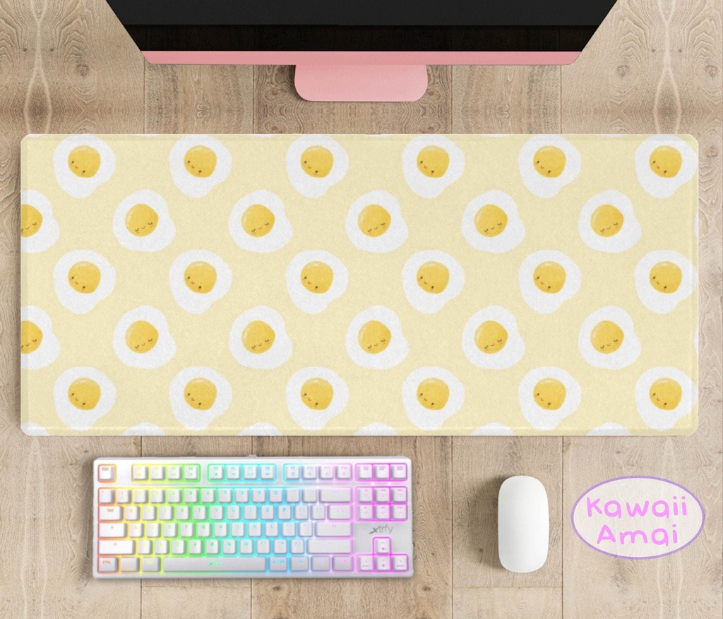 Kawaii pastel desk mat, Cute Gamer mousepad, Kawaii Gaming large desk ...