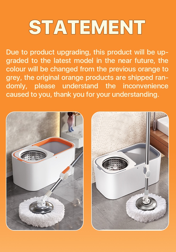 Joybos Mop With Spinner and Bucket Magic Spin Mop 360 Tornado Mop Floor Cleaning Flat Mop lazy ...