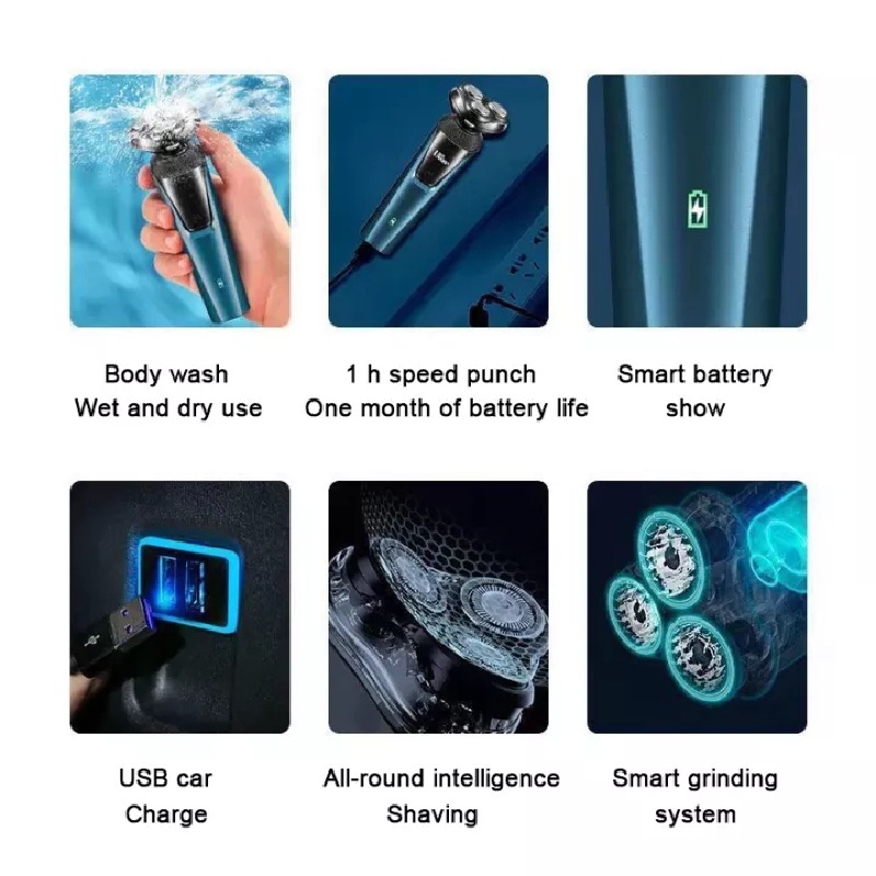 GUKOO 3 In 1 Electric Shaver for Men Multi-function Professional Hair ...