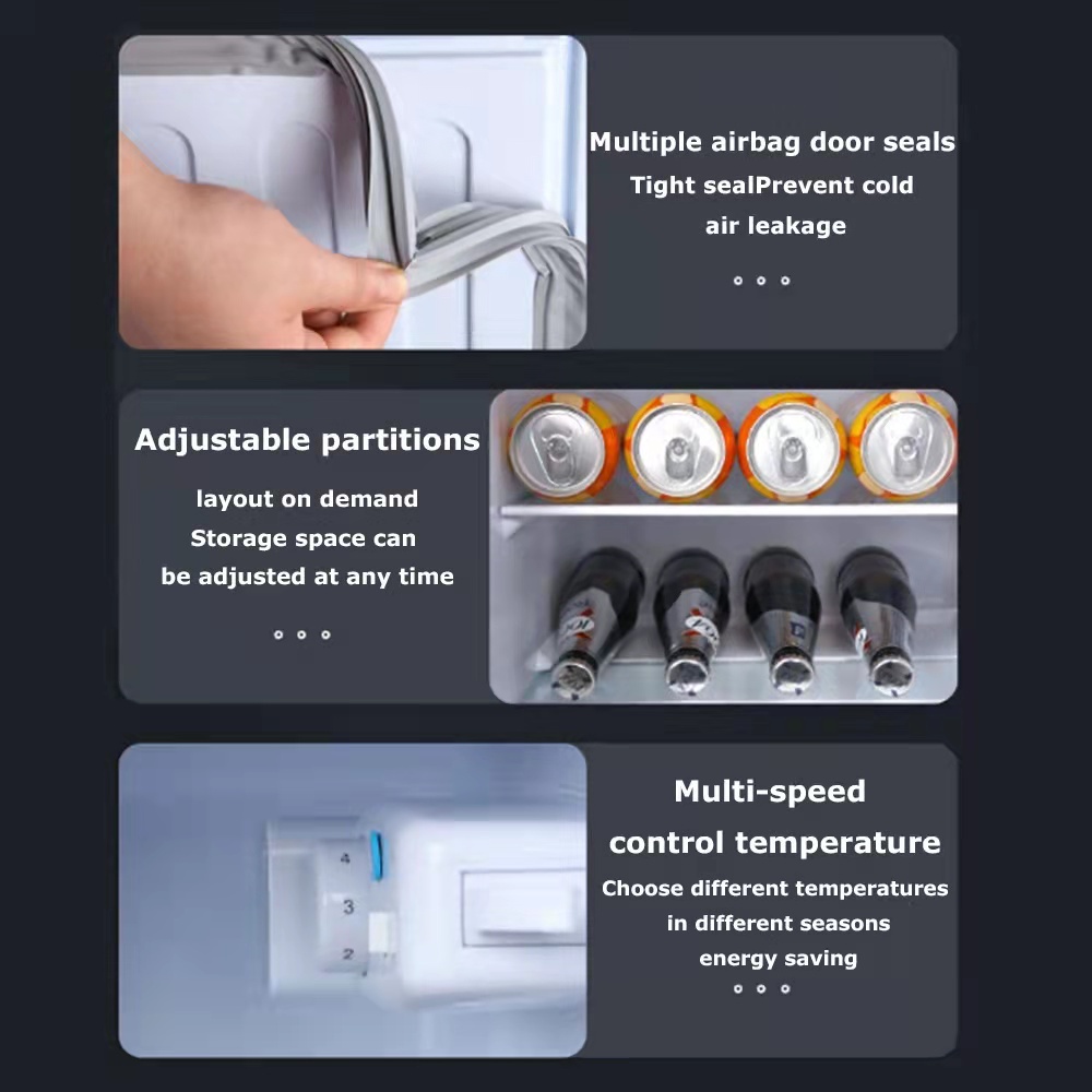 HANATEK Refrigerator With Freezer HD Inverter 2-Door Small Refrigerator ...