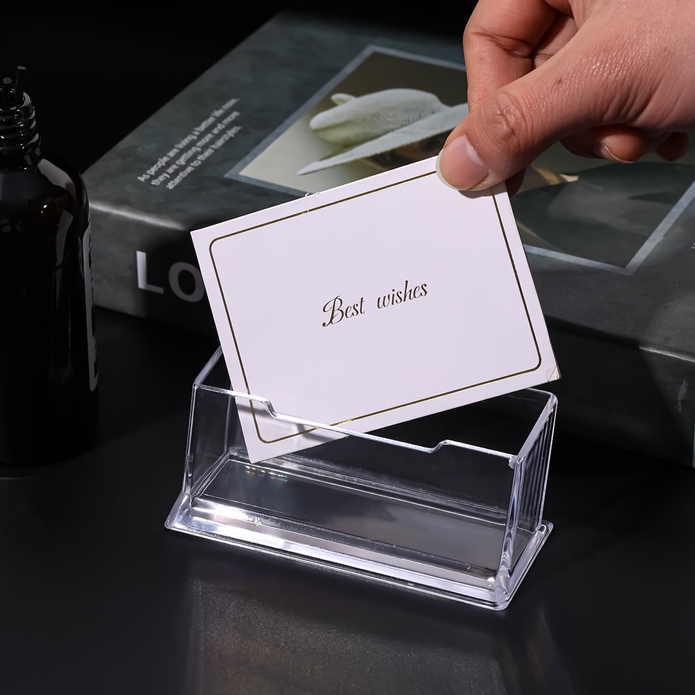 Acrylic Transparent Place Card Holder Desktop Business School Office ...
