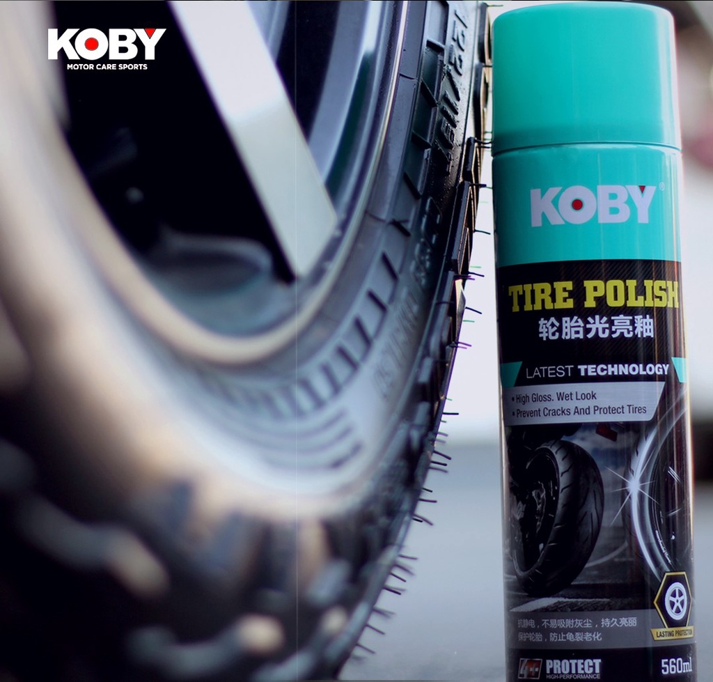 KOBY CAR TIRE FOAM CLEANER 560ml / Cleaner and Tire Polish for Car and ...
