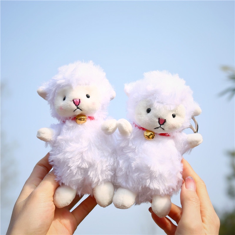 Strawberry Cute Lamb Plush Toy Bag Pendant Keychain Sheep Doll Birthday ...