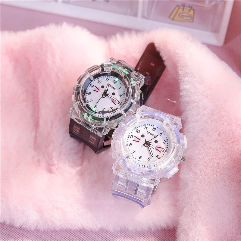 【Gift Set】Transparent Watch for Kids Girls Ins Style Student Simple ...