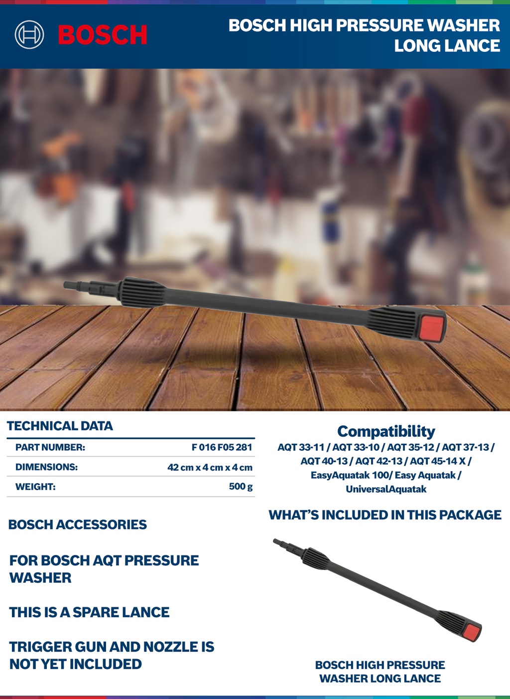 Bosch High Pressure Washer Long Lance - Home Improvement | Shopee ...