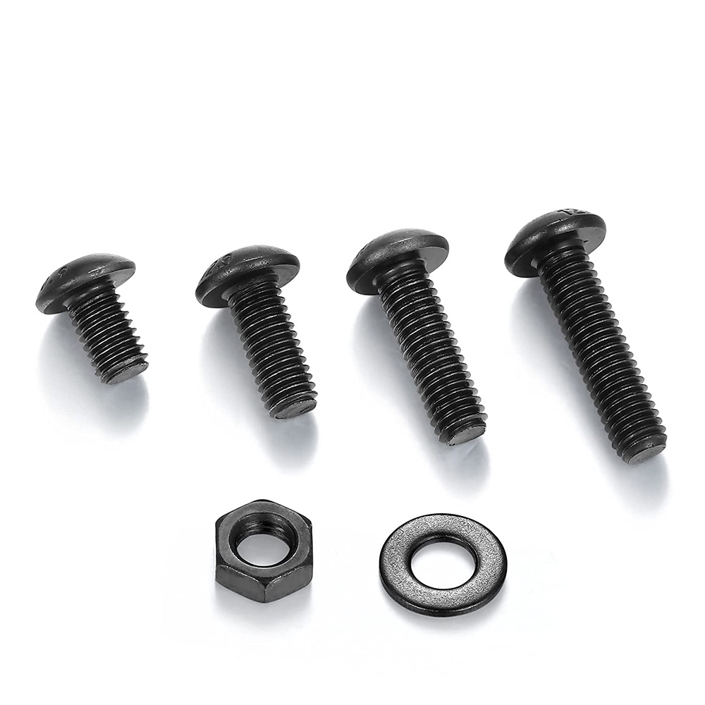 AMPCOM Alloy Carbon Steel Hex Button Head Cap Bolts Assortment Kit With ...