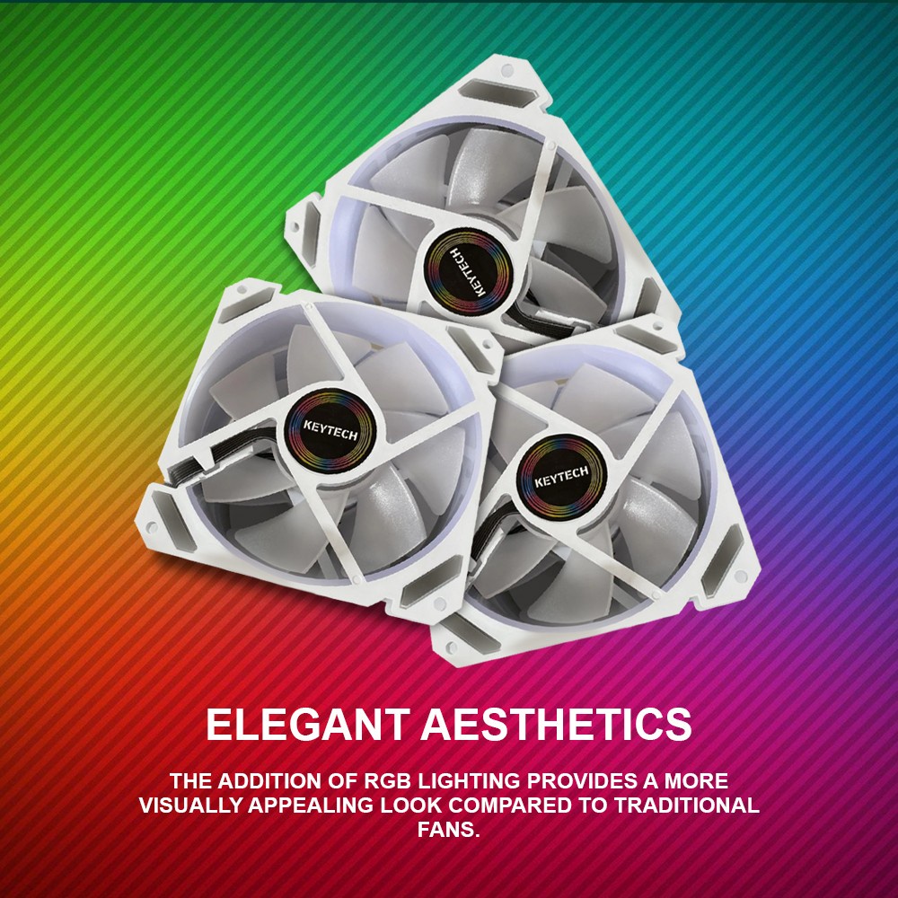 EasyPC | Keytech Tornado 3in1 PC Case Fan RGB| Control Hub| Remote ...