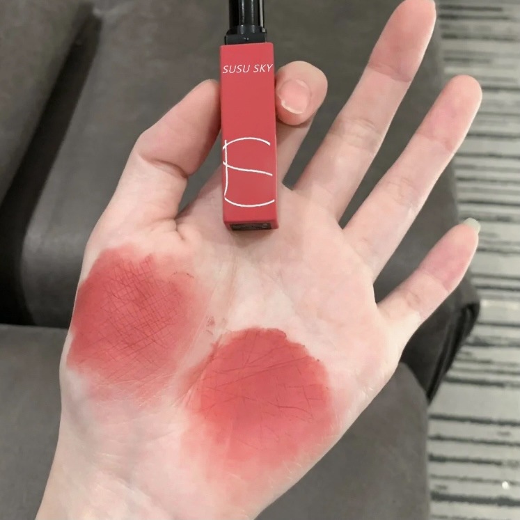 SUSU SKY Matte Mist Face Fine Tube Lipstick Lipstick Milk Tea Bean ...