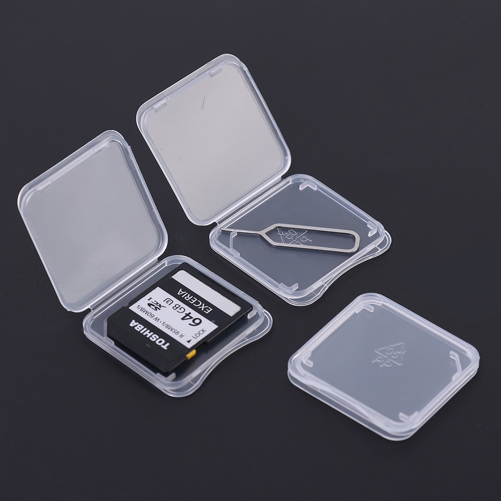 10pcs/lot Transparent SD Memory Card Case Memory Card Clear Plastic ...