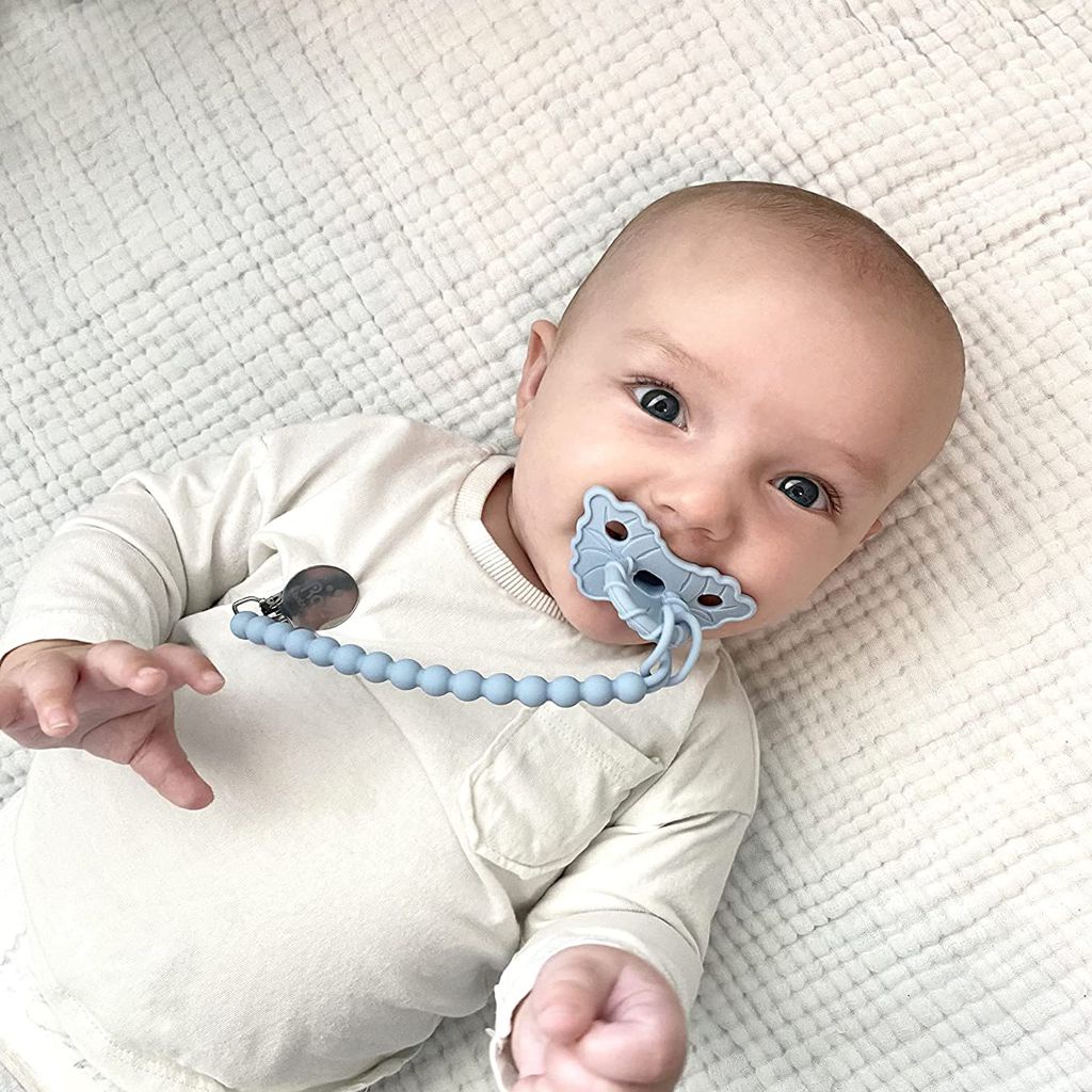 RaZzies Silicone Paci/Teether Holder 2pk (Lightweight pacifier holder ...