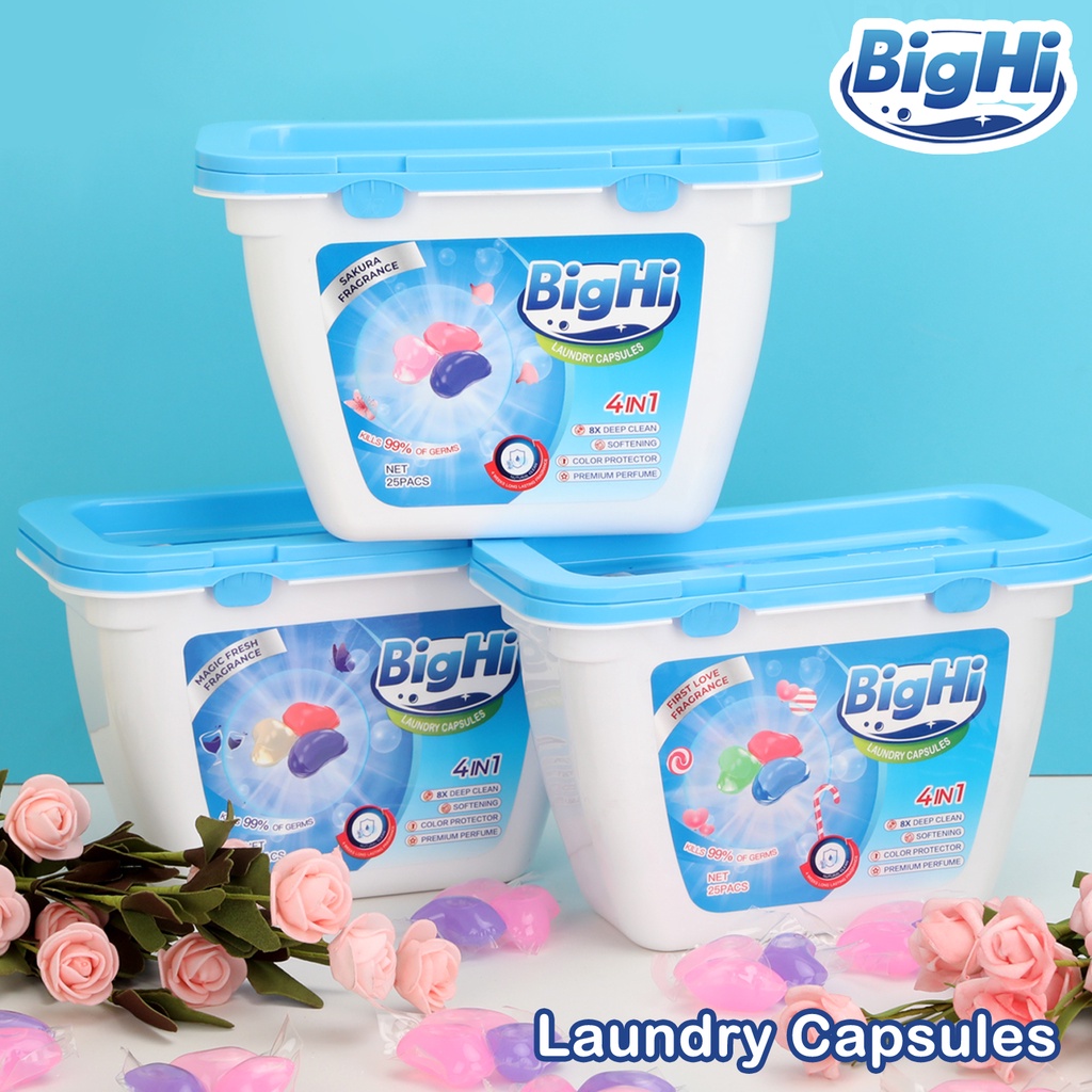 BigHi Detergent Laundry Capsules Sakura Fragrance | Shopee Philippines