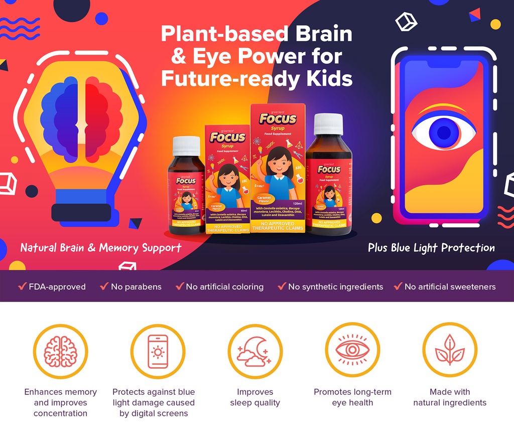 3 Pack Focus Syrup Brain And Eye Supplement For Kids 120ml | Shopee ...