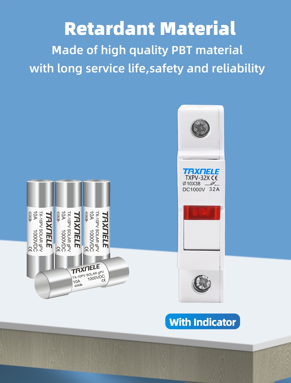 Solar DC Fuse 1000V PV Photovoltaic 6A 10A 15A 20A 25A 30A DC Fuse ...