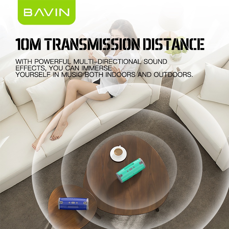 BAVIN J020 Portable Bluetooth Wireless Speaker Hi-Fi Sounds w/ FM Radio ...