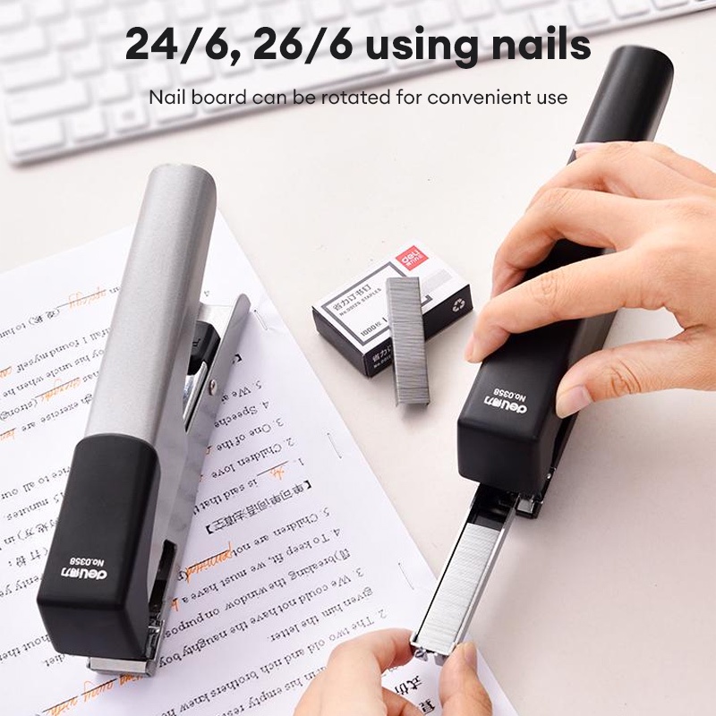 Deli Stapler 24/6 26/6 Effortless Plier Stapler 30sheets Heavy Duty ...