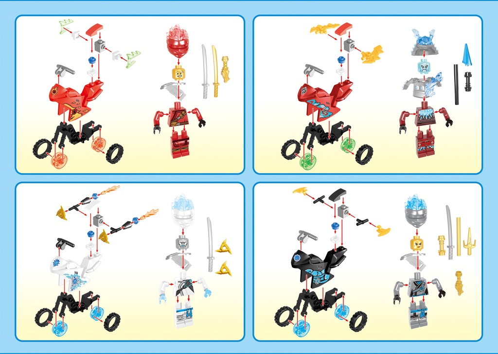 【Toy World】Building Block Toys nano Ninjago minifigures Phantom Ninja ...