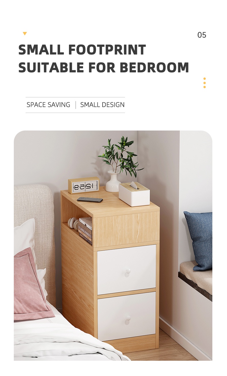 Sanxun Bedside Table Modern Bedroom Wall Side Mini Simple Small Cabinet ...