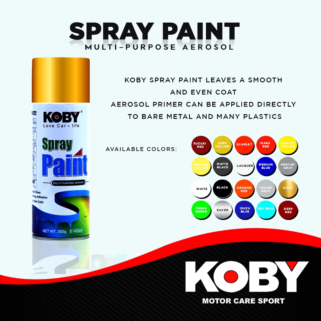 Koby Spray Paint 20 Colors 450ml | Shopee Philippines