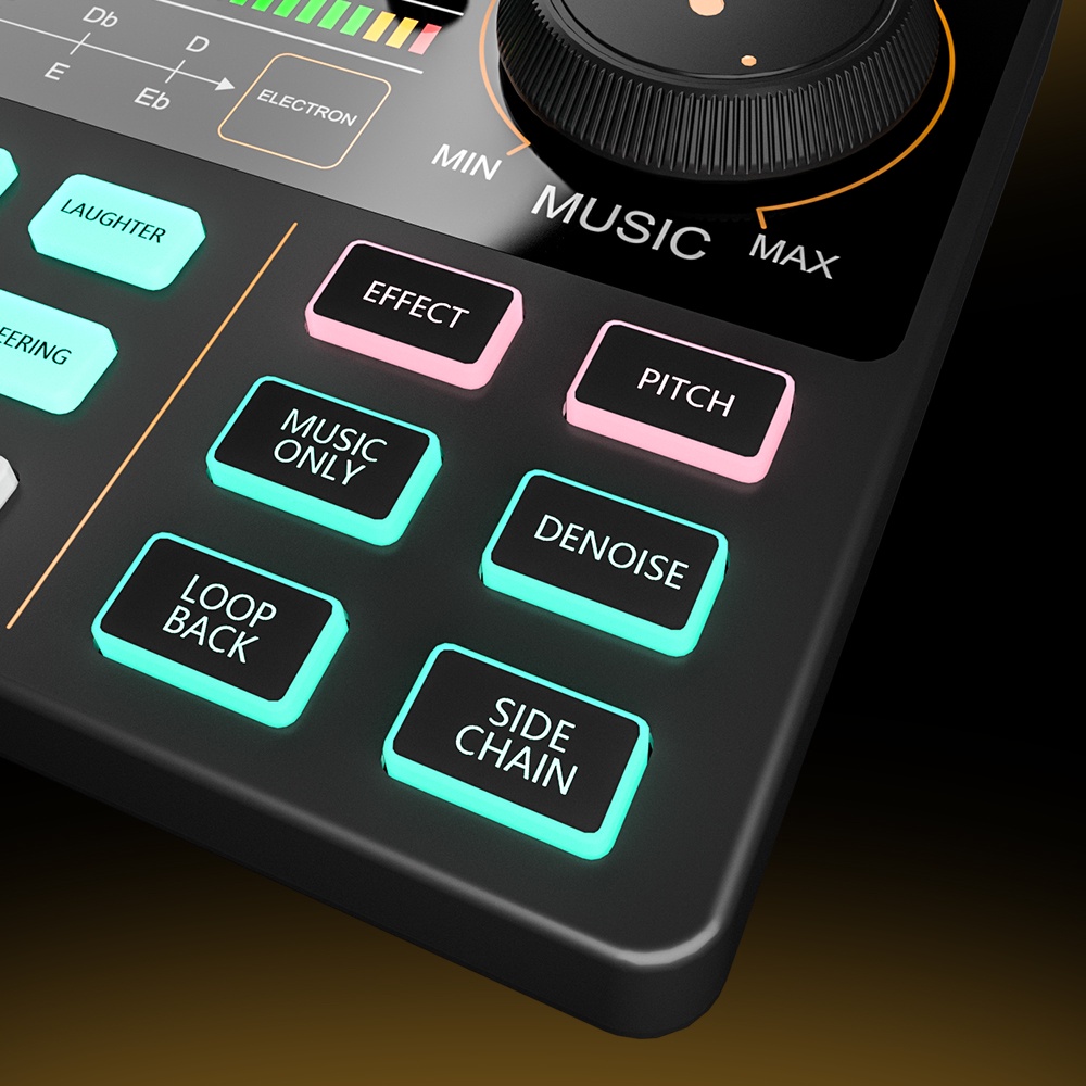 Maono AM200-S1 Sound Card Condenser Microphone Set Professional Sound ...